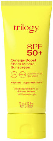 Trilogy SPF 50+ Omega-Boost Sheer Mineral Sunscreen 75ml – NZ Pharmacy ...