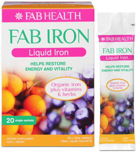 Fab Iron Liquid Iron Sachets 10ml x 20 – NZ Pharmacy Connect