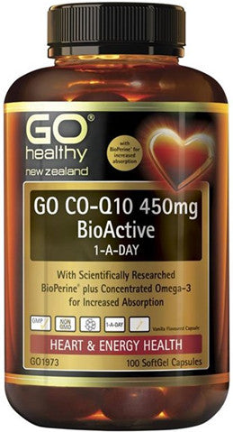 Go Healthy GO CO-Q10 450mg BioActive 1-A-Day SoftGel Capsules 100 – NZ ...
