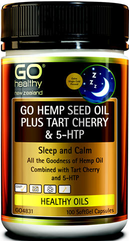 Go Healthy GO Hemp Seed Oil Plus Tart Cherry & 5-HTP SoftGel Capsules ...