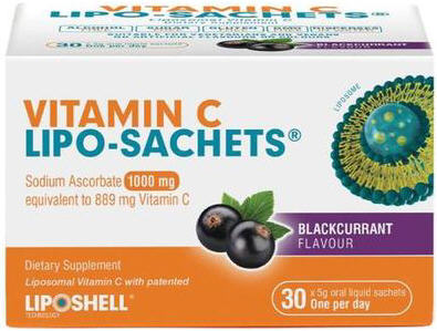 LipoShell Liposomal Vitamin C Lipo-Sachets 30 - Blackcurrant - Unavail ...