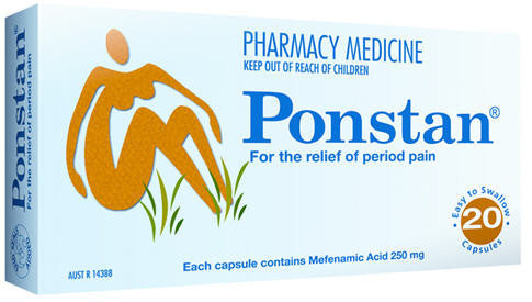 Ponstan Capsules 20 - Menfenamic Acid 250mg – NZ Pharmacy Connect