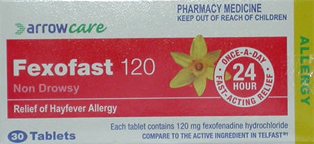 Fexofast Fexofenadine 120mg Tablets 30 – NZ Pharmacy Connect